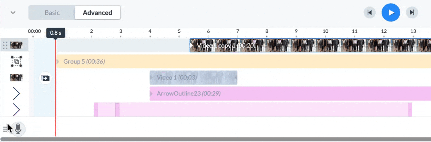 动画时间轴:音频和录音设置| Visme