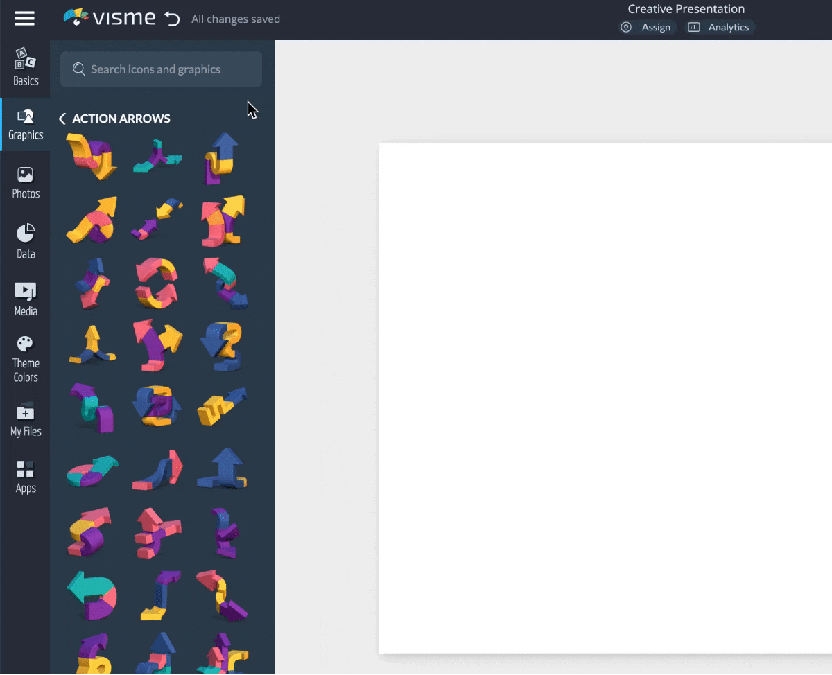 添加图形到您的项目| Visme