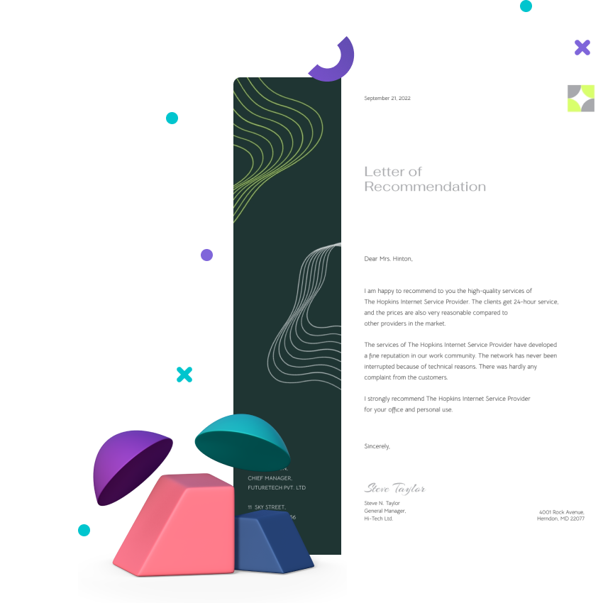 推荐信模板定制| Visme